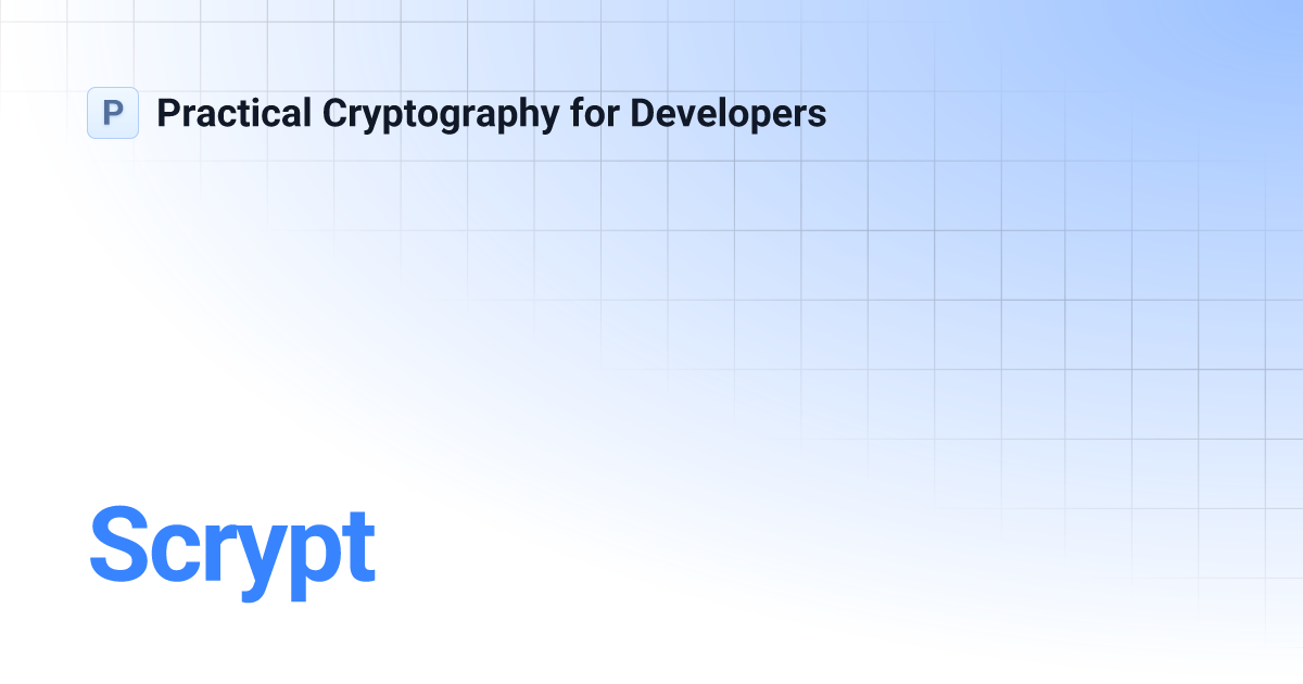 Scrypt | Practical Cryptography for Developers